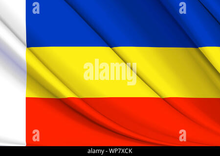 Rostov waving flag illustration. Regions of Russia. Perfect for ...