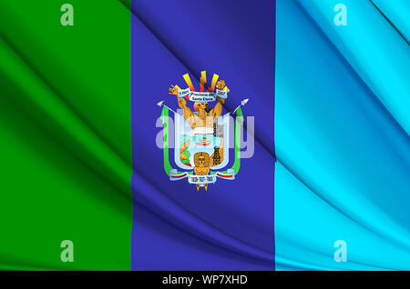 Santa Elena waving flag illustration. Regions of Ecuador. Perfect for ...