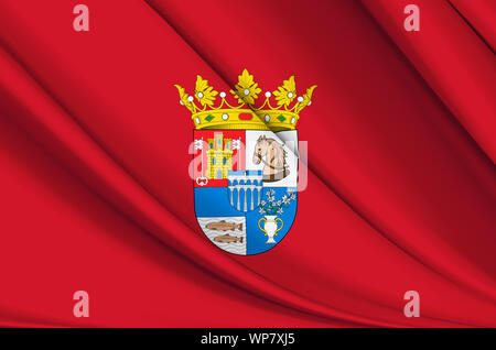 Segovia waving flag illustration. Regions and cities of Spain. Perfect ...