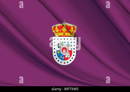Soria waving flag illustration. Regions and cities of Spain. Perfect ...