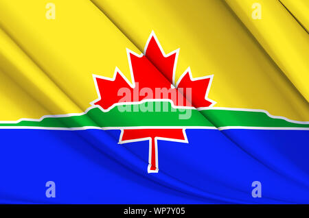 Thunder Bay waving flag illustration. States, cities and Regions of ...