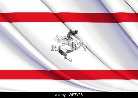 Tuscany waving flag illustration. Regions of Italy. Perfect for ...