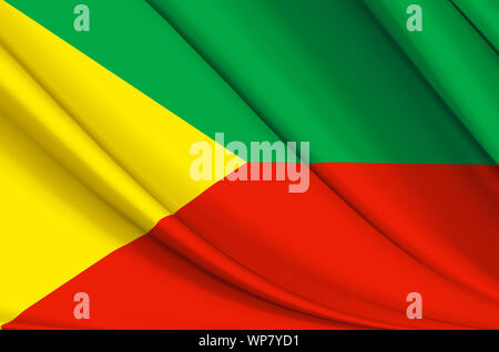 Zabaykalsky waving flag illustration. Regions of Russia. Perfect for ...