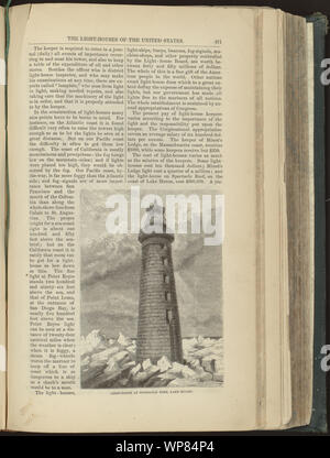 Light-house at Spectacle Reef, Lake Huron Stock Photo - Alamy
