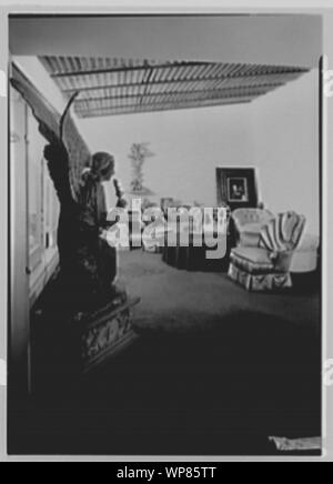 Lilly Dache, residence at 78 E. 56th St., New York City. Stairs ...