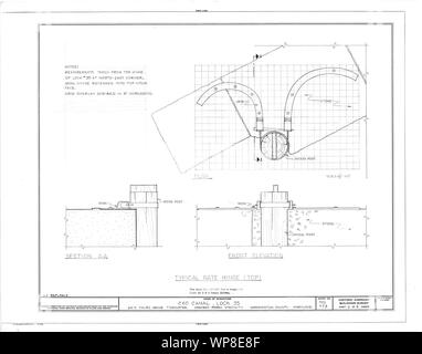 Lock Gate drawing from HABS Stock Photo - Alamy