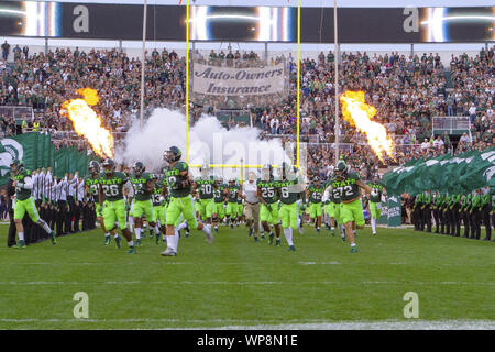 East Lansing, Michigan, USA. 7th Apr, 2018. Michigan State DL DILLON ...