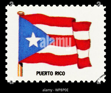 Puerto Rico red stamp isolated on white background Stock Photo - Alamy