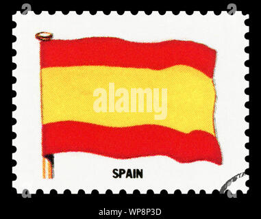SPAIN - Postage Stamp of Spain national flag, Series of United Nations ...