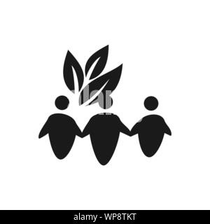 leaf people Commitment Teamwork Together Outline Logo Stock Vector Image & Art - Alamy