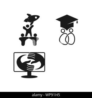 Rocket Commitment Teamwork Together Black Logo Stock Vector Image & Art - Alamy