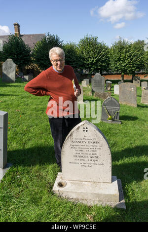 The grave of Stanley Unwin, comedian, actor and comic writer, famous ...