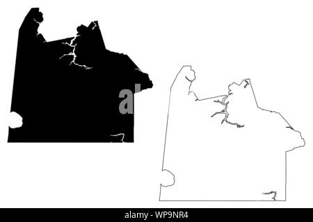 Modern City Map - Chesapeake Virginia city of the USA with ...