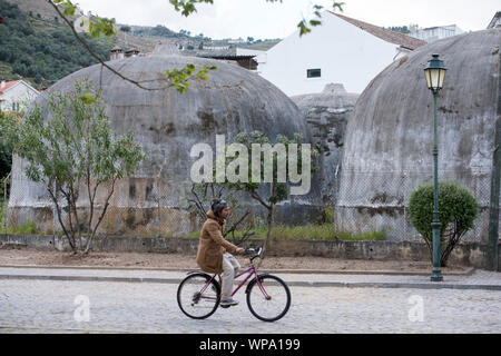 the wine depot in the town of Pinhao on the Douro river, east of Porto ...