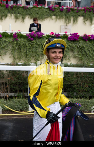 Jockey Megan Nicholls Stock Photo - Alamy