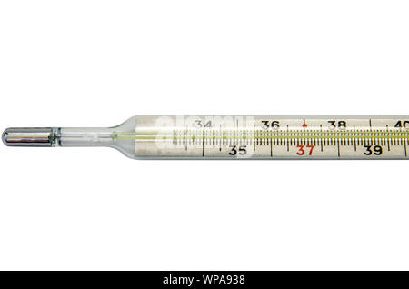 Traditional thermometer to measure body temperature Stock Photo - Alamy