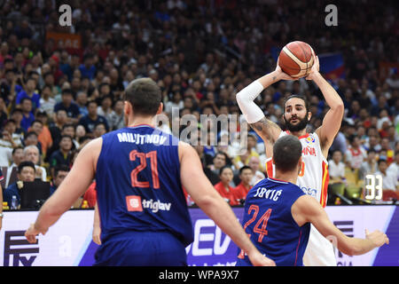 Ricky Rubio (Spain). Basketball World Cup China 2019, second round ...