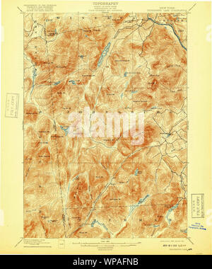 Thirteenth Lake New York USGS topo map 1896 Stock Photo - Alamy