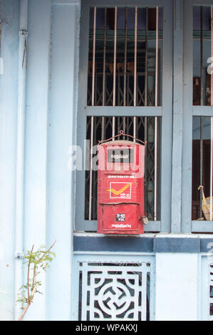 A Post Box of the Indian Postal Service, India Post, in Chennai, Tamil ...