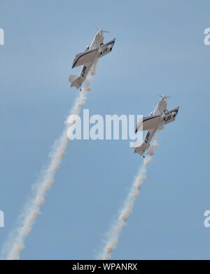 The Fireflies Aerobatic Display Team performing at the 2019 Southport ...