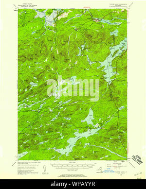 Tupper Lake New York USGS topo map 1904 Stock Photo - Alamy