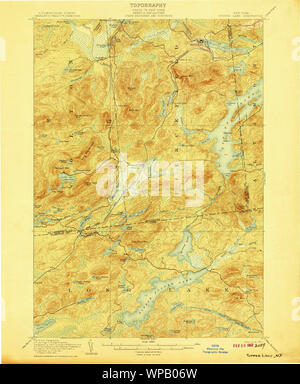 Tupper Lake New York USGS topo map 1904 Stock Photo - Alamy