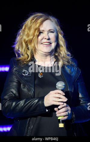 Former T'Pau singer Carol Decker during rehearsals for the stage Stock ...