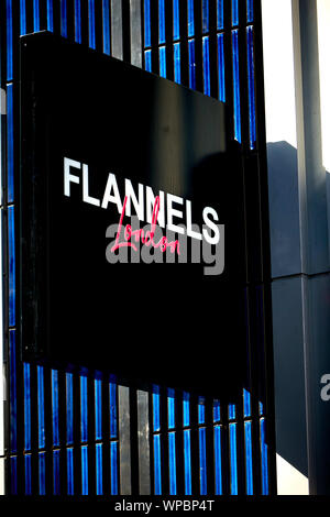 New Flannels store on Oxford Street in London. The upmarket fashion ...