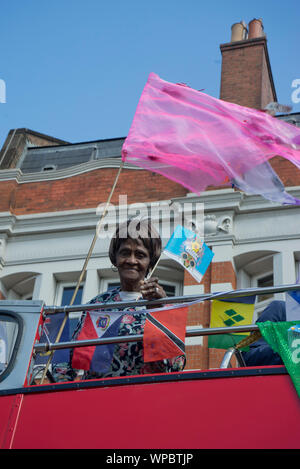 Dancers and musicians on parade enjoying Hackney Carnival in the ...