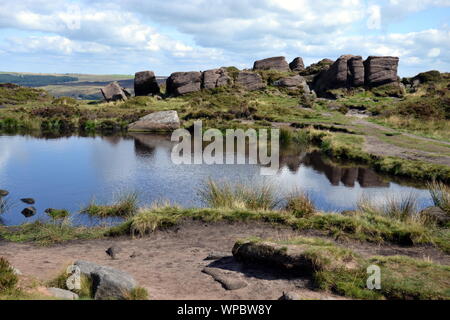 Doxey Pool. Peak District National Park: Winter landscape, The Roaches ...