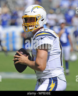 Los Angeles Chargers and Indianapolis Colts fans before an NFL football ...
