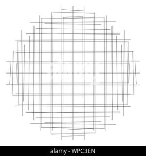 Grid, mesh Intersecting random scribble, sketchy lines vector. Grating, lattice, grille and ...