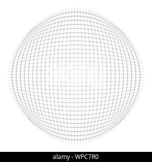 Orb, sphere of lines. round, globular, spheric grid, mesh. ball-shaped ...