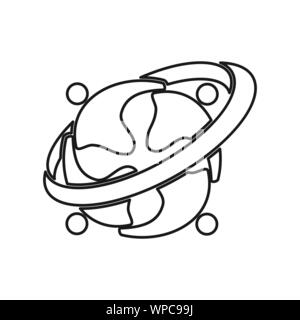 people rotation Commitment Teamwork Together Outline Logo Stock Vector Image & Art - Alamy