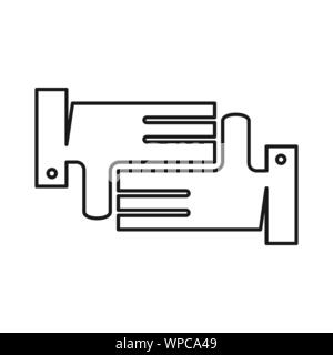 Technology Handshake Commitment Teamwork Together Outline Logo Stock Vector Image & Art - Alamy