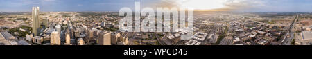 Bird's-eye panoramic view of Oklahoma City Okla Stock Photo - Alamy