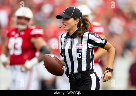 Madison, WI, USA. 7th Sep, 2019. Central Michigan Chippewas quarterback ...