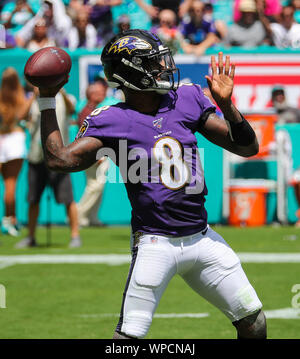 Baltimore Ravens quarterback Lamar Jackson takes part in drills at the ...