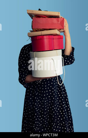 valentines day happiness. boxing day. happy handsome man with present ...