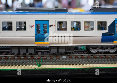 Lego models on display at Brickvention, Melbourne Stock Photo - Alamy