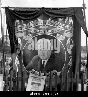 Durham Miners Gala Horden Colliery band and banner in the Gala parade ...
