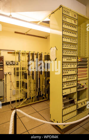 BT Frame room telephone exchange inside Bentwaters Cold War museum ...