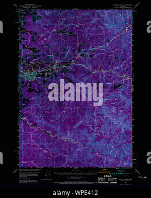 USGS Topo Map Oregon Sweet Home 20110908 TM Restoration Stock Photo - Alamy