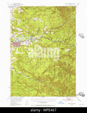 USGS Topo Map Oregon Sweet Home 20110908 TM Restoration Stock Photo - Alamy