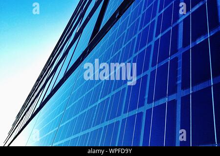 modern office building with solar panels above the entrance Stock Photo ...