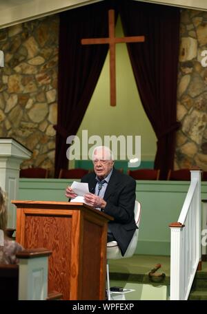 Plains, GA, USA. 8th Sep, 2019. Maranatha Baptist Church in attendance ...