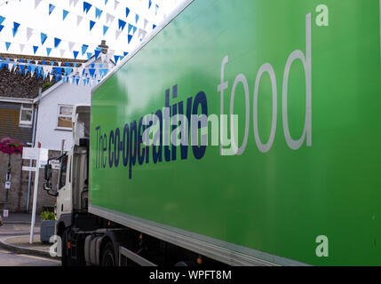 Co-op delivery lorry, parked on street, England UK Stock Photo - Alamy