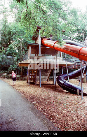 Adventure playground at the Woodlands Family Theme Park, Totnes, Devon ...