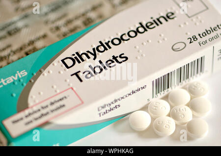 Dihydrocodeine Tablets (30mg) opioid analgesic prescribed for pain or ...