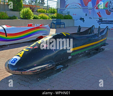 Jamaican bobsled used in Cool Runnings movie, Canada Olympic Park ...